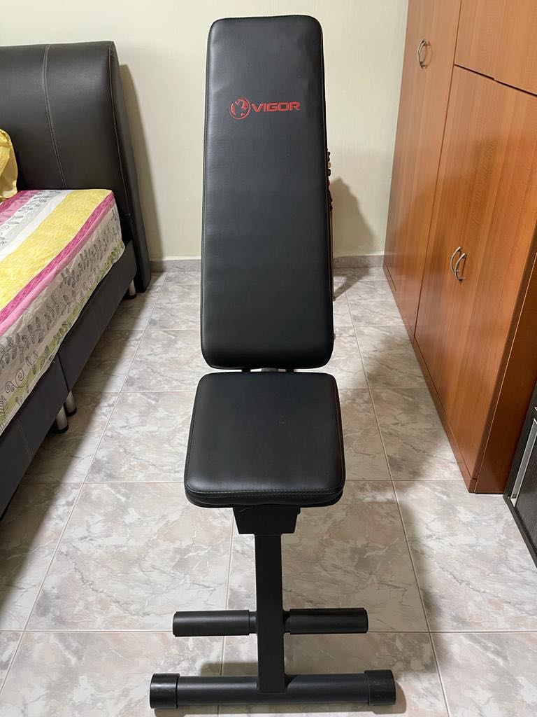 VIGOR Folding adjustable BENCH, Sports Equipment, Exercise & Fitness ...