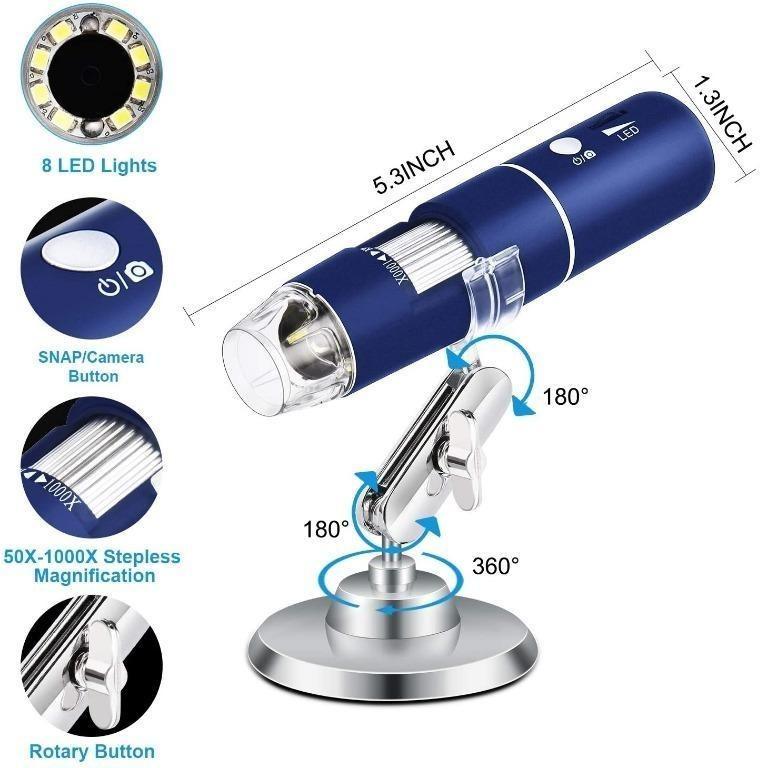 Wireless Digital Microscope Handheld USB Magnification Microscope ...