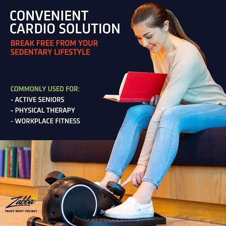 [YBR] DeskCycle Ellipse: Under Desk Elliptical Black, Sports Equipment ...