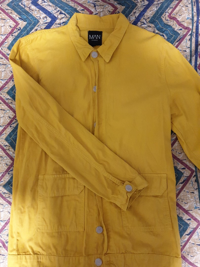 Yellow Overshirt, Men's Fashion, Coats, Jackets and Outerwear on Carousell