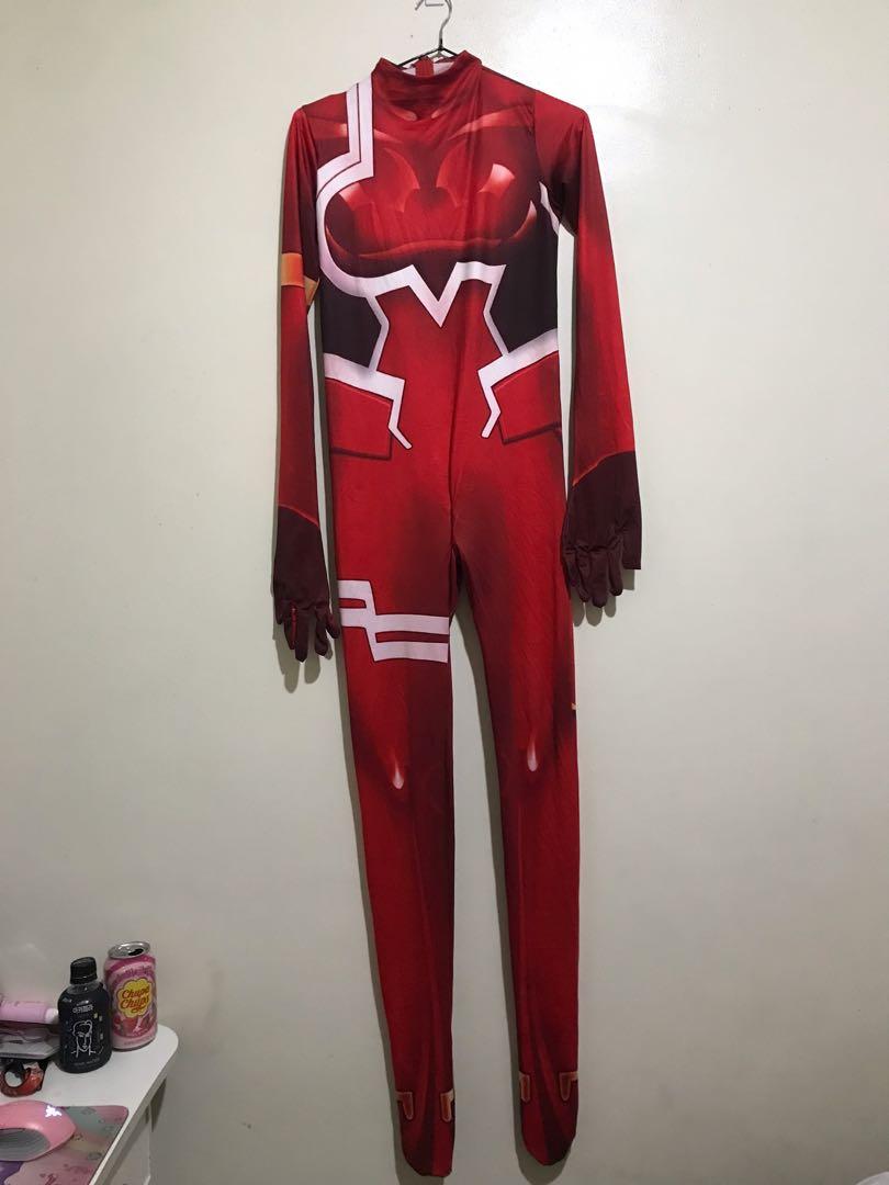 Zero Two Cosplay Red Battle Suit Costume, Women's Fashion, Dresses ...