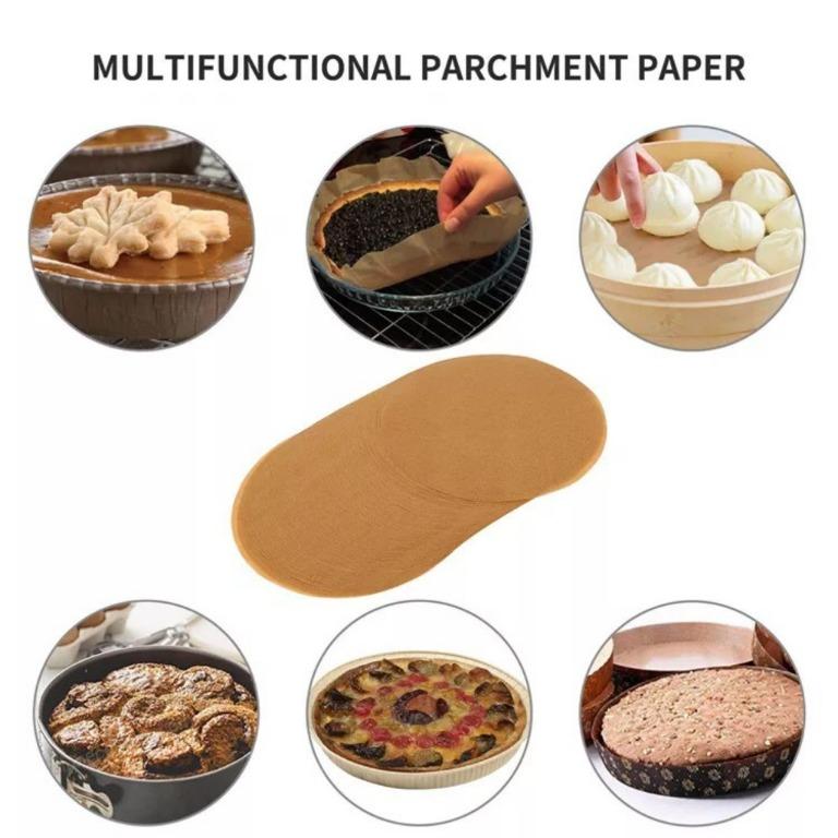 120 pcs Unbleached Round Parchment Paper Baking Paper 6,7,8,9,10 Inches ...