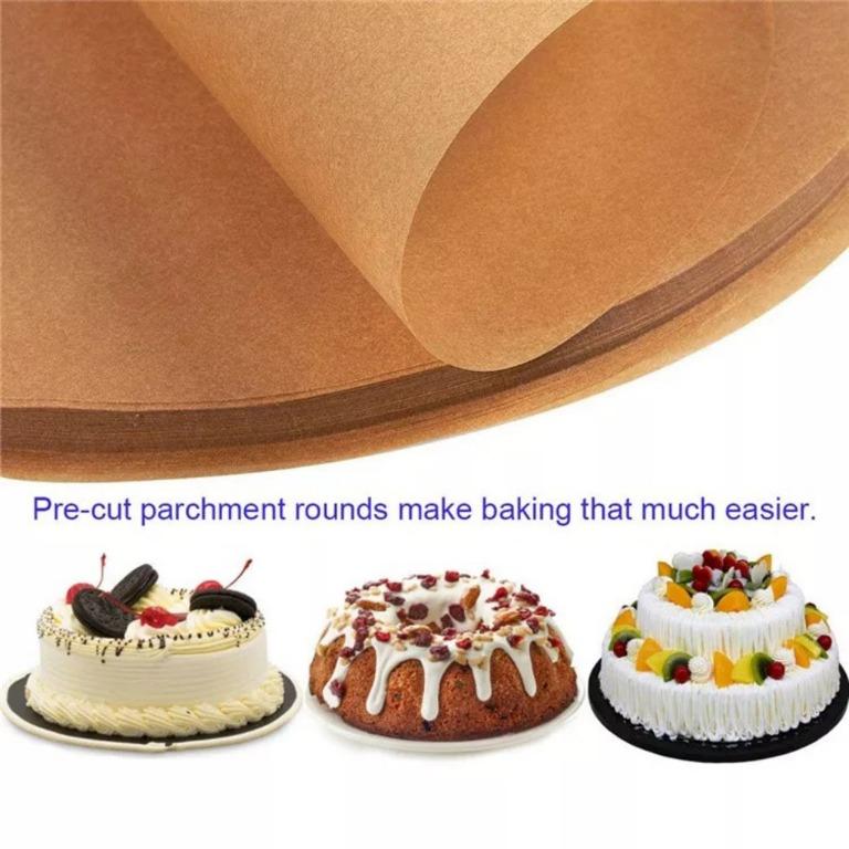 120 pcs Unbleached Round Parchment Paper Baking Paper 6,7,8,9,10 Inches ...