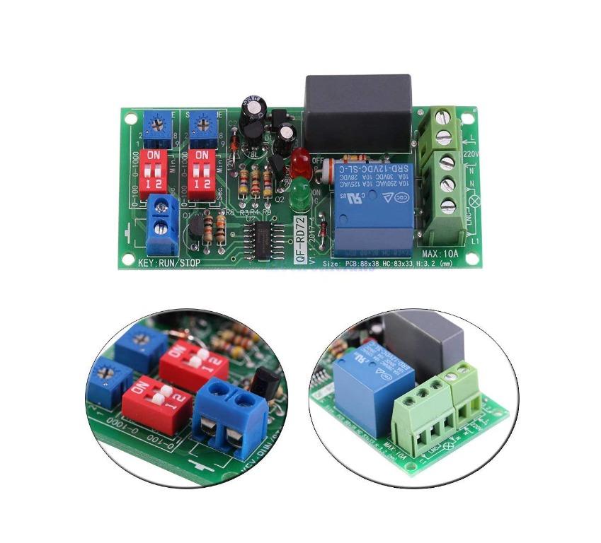 13776) CentIoT - QF-RD72 Dual on and off Time Delay Adjustable relay ...