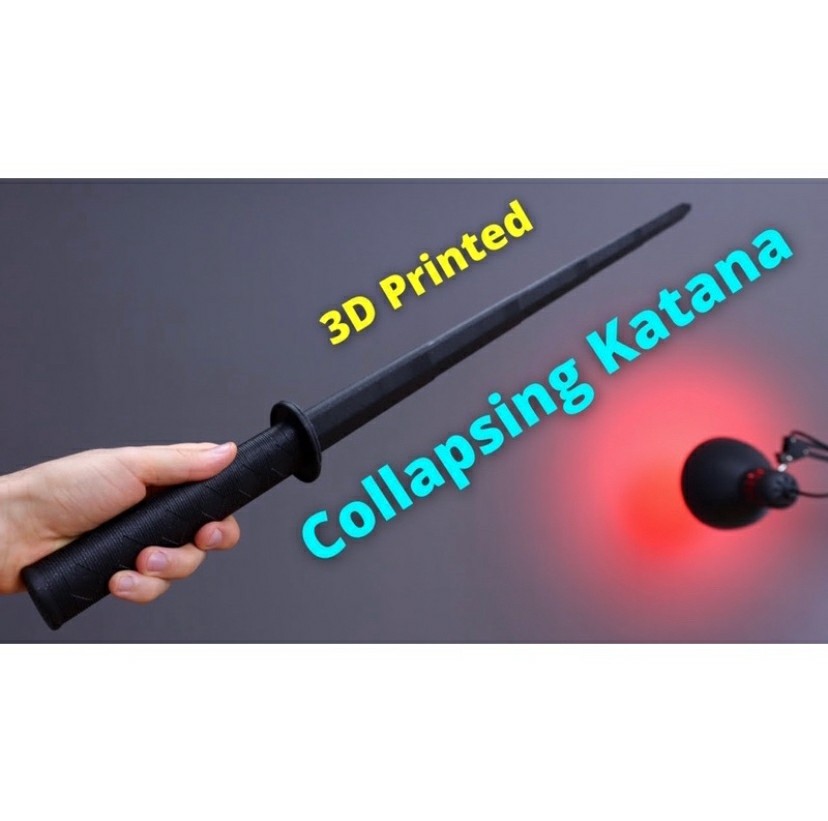 3D printed collapsible katana toy extractable sword, Hobbies & Toys ...