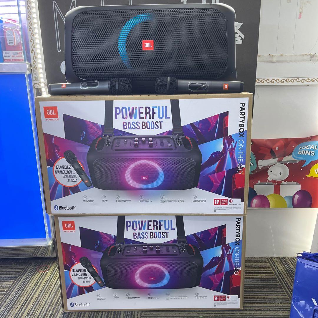 JBL PARTY BOX OTG + 2 JBL WIRELESS MIC, Audio, Soundbars, Speakers ...