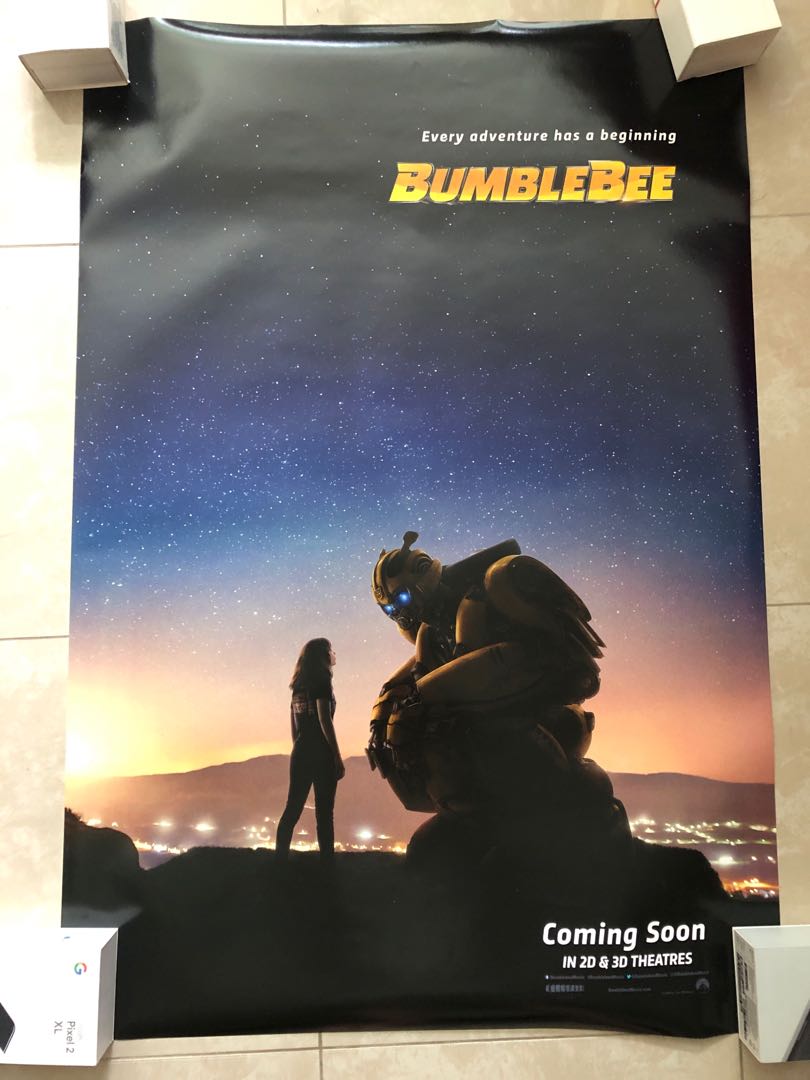 Bumblebee cinema teaser poster, Hobbies & Toys, Memorabilia ...