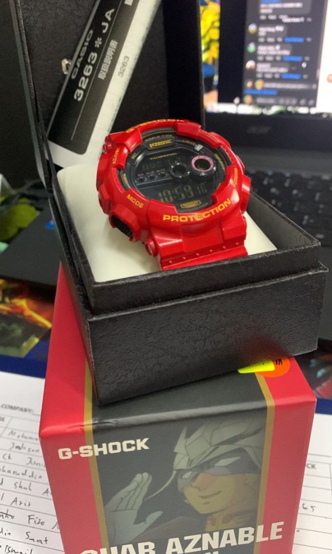 Casio G-Shock x GUNDAM CHAR AZNABLE Limited Edition 35th anniversary ...