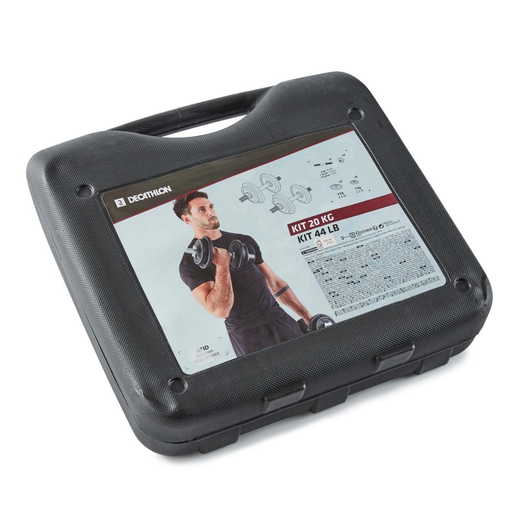 Decathlon 20kg Adjustable Dumbbell Set, Sports Equipment, Exercise ...