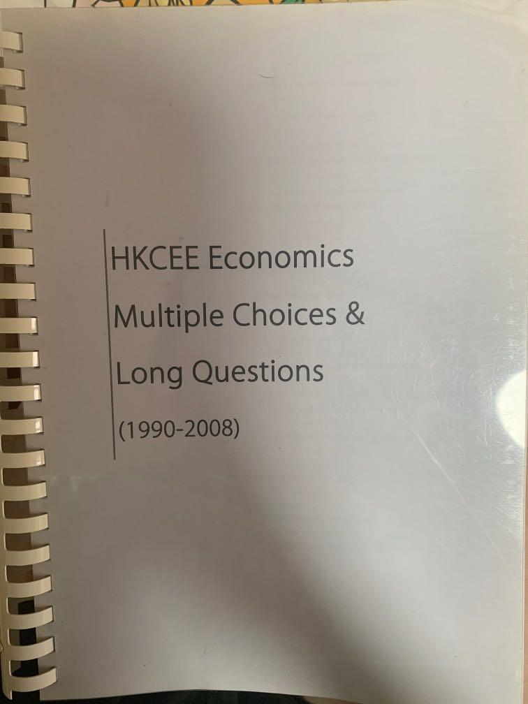 Economics HKCEE pastpaper MC+LongQ, 興趣及遊戲, 書本 & 文具, 教科書 - Carousell