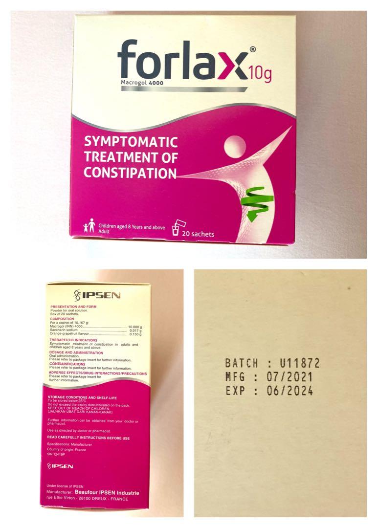 Forlax 10 mg, Health & Nutrition, Health Supplements, Vitamins ...