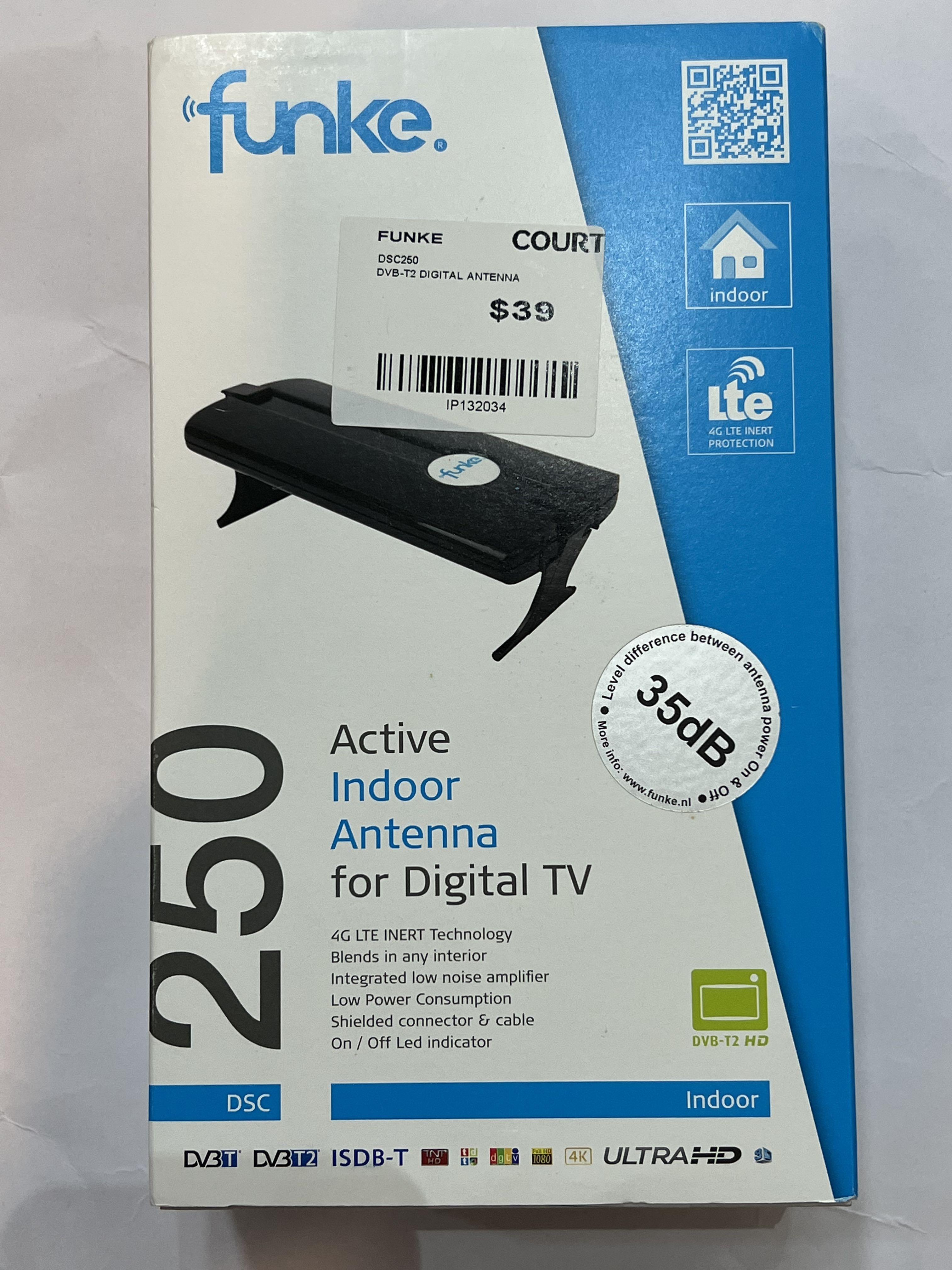 Funke- DSC250 - DVB-T2 Digital Antenna, TV & Home Appliances, TV ...