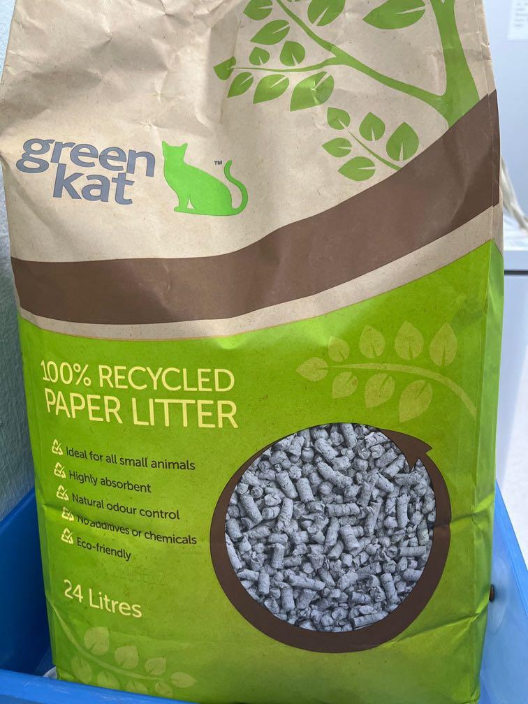 Green kat paper litter 24L, Pet Supplies, Homes & Other Pet Accessories ...