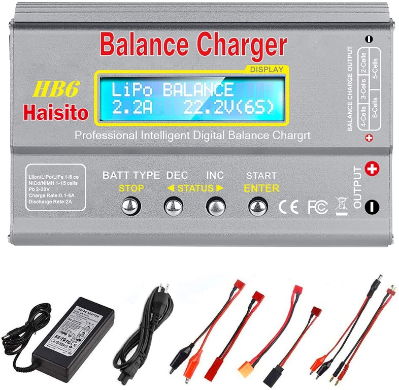 Haisito Lipo Charger HB6 RC Battery Balance Charger Lipo Battery ...