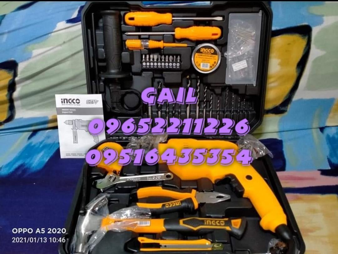INGCO Impact Drill with Tool Set - 115 Pcs Tools Set, Commercial ...