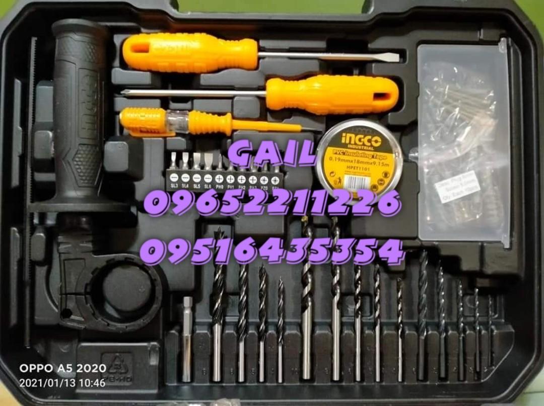 INGCO Impact Drill with Tool Set - 115 Pcs Tools Set, Commercial ...