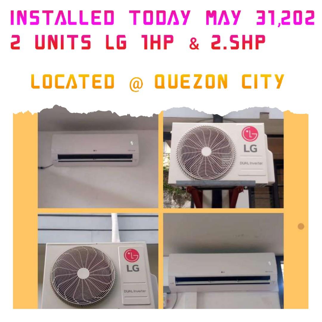 LG split type inverter aircon with Free installations brand new factory ...