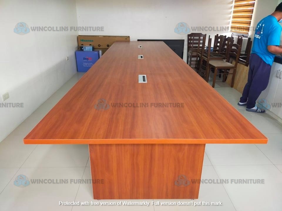 Long rectangular table X conference table, Furniture & Home Living ...