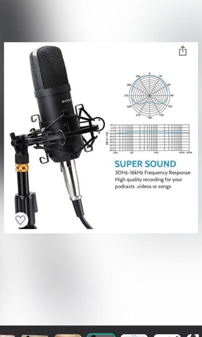 Manli Professional Studio Condenser Microphone, Audio, Microphones on ...