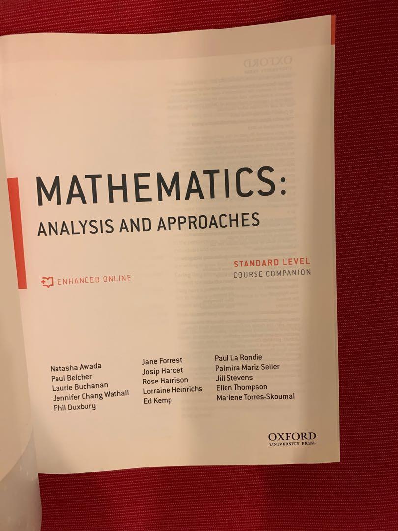 IB Mathematics Analysis and Approaches SL, 興趣及遊戲, 書本 & 文具, 教科書 - Carousell