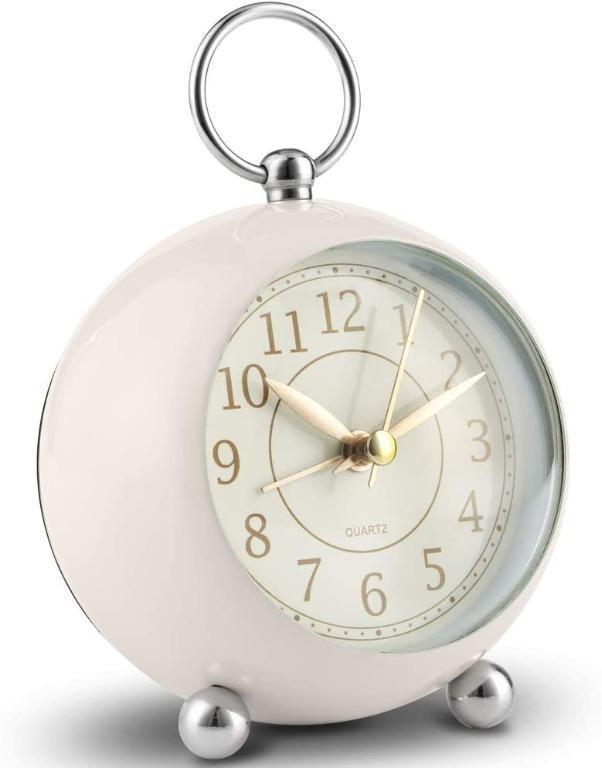 Neucox Silent Bedside Clocks Non Ticking Desk Clock Battery Operated ...