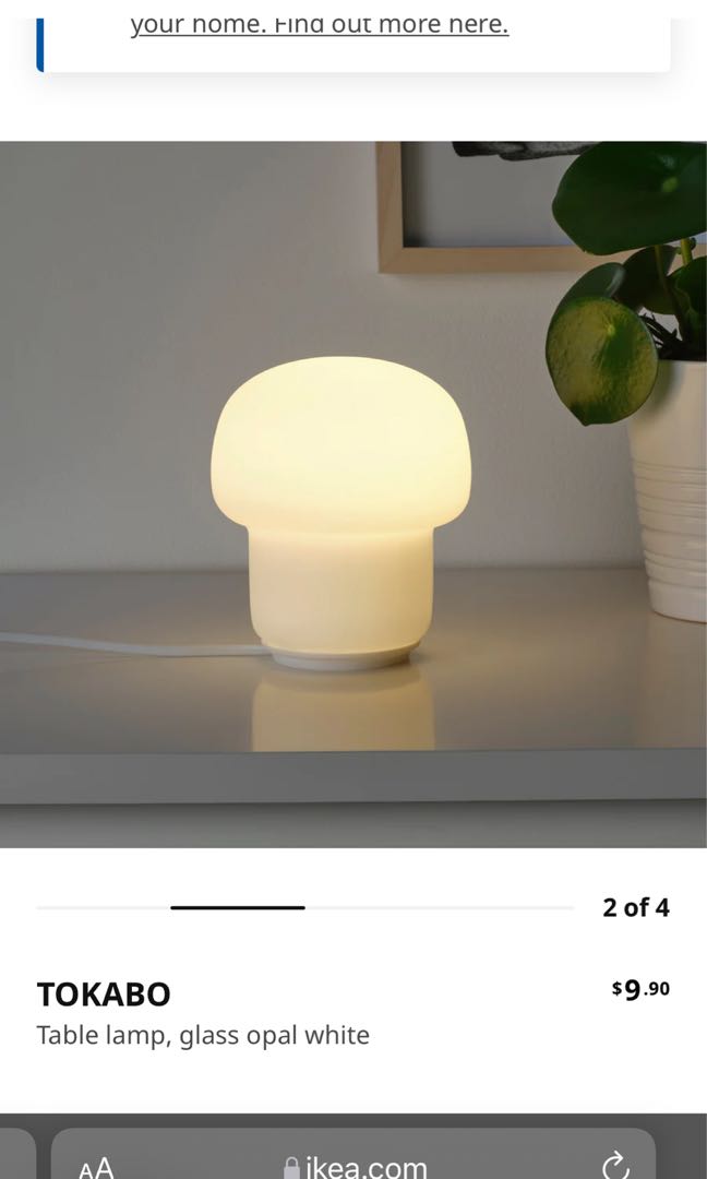 New ikea Tokabo table lamp, Furniture & Home Living, Lighting & Fans ...
