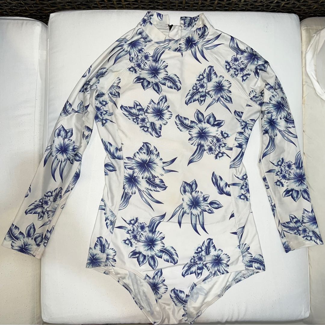 One Piece Rash guard Swimsuit, Women's Fashion, Swimwear, Rash guard on ...