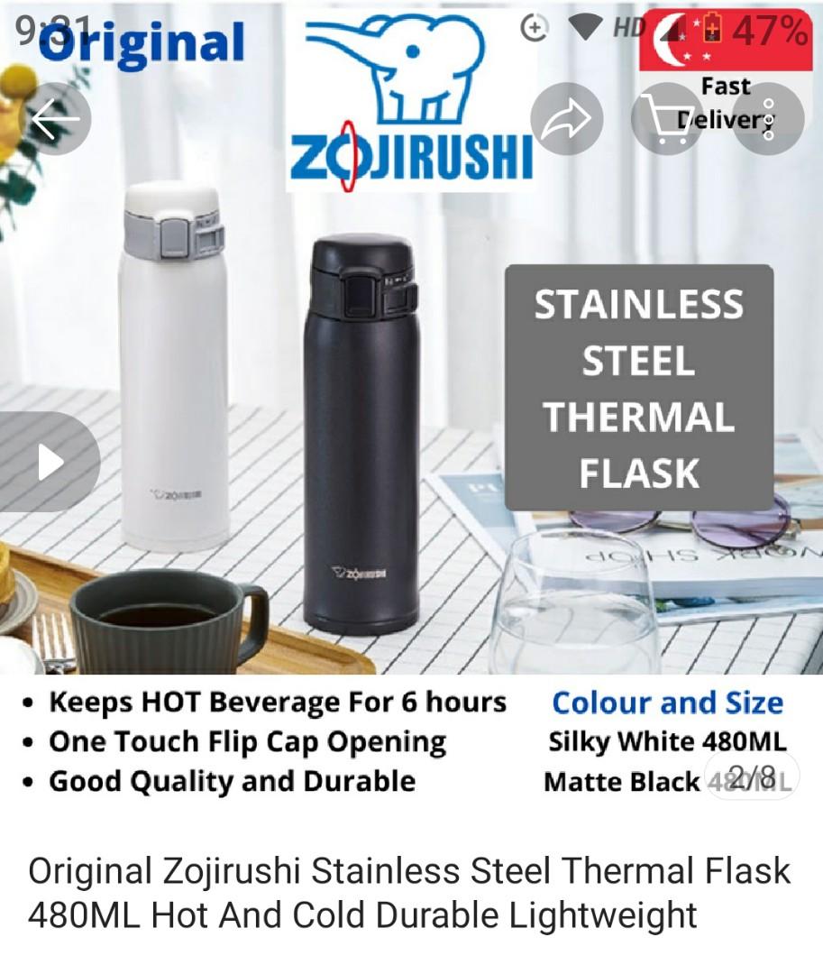 Original Zojirushi stainless steel Thermal Flask, Furniture & Home Living, Kitchenware ...