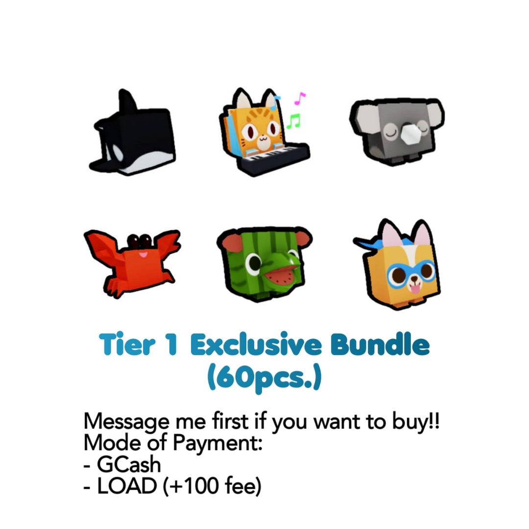 Pet Simulator X Exclusive Tier 1 Bundle, Video Gaming, Video Games ...