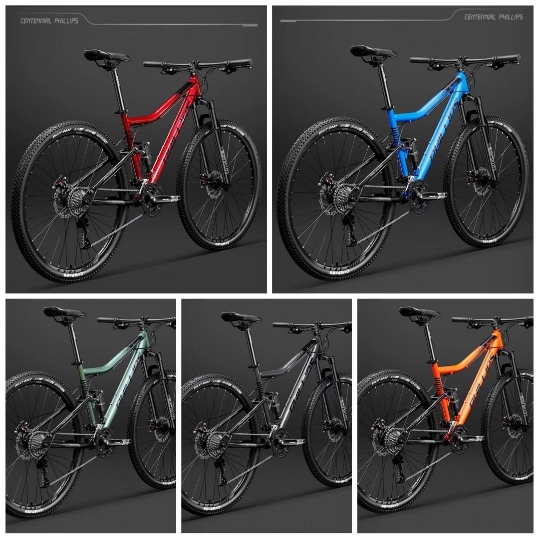 Philips Full Suspension Mountain Bike Bicycle 26/29 Inch Wheel 24/27/30 Speed, Sports Equipment ...