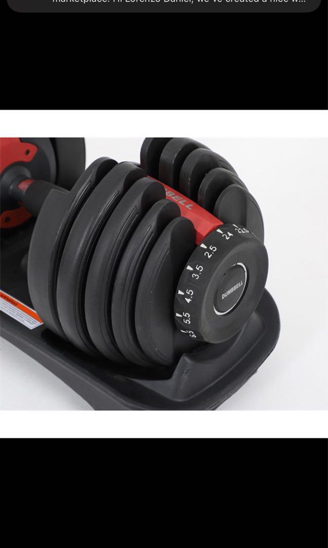 24 KG Adjustable Dumbbells (15 weight adjustments from 2.5kg to 24kg ...