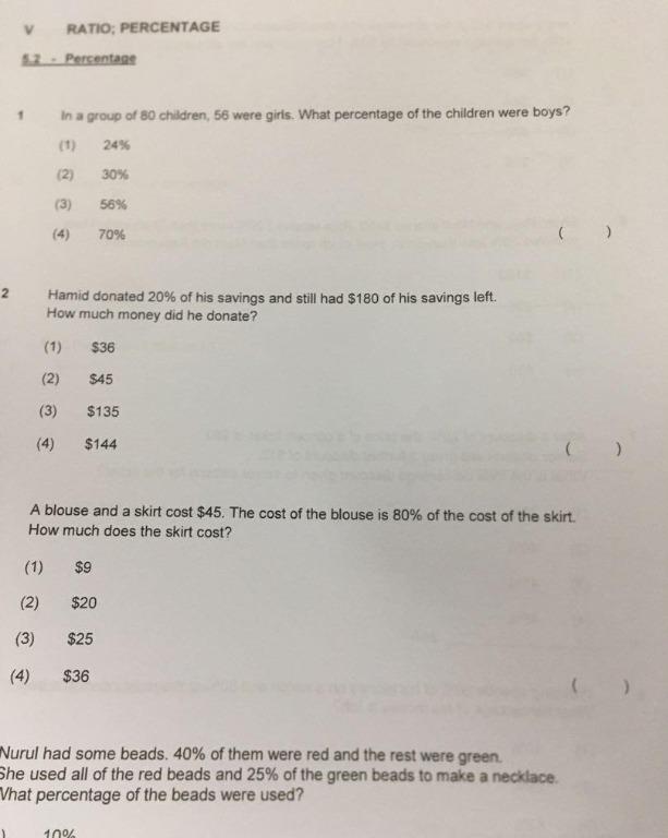 PSLE Math / Foundation Math Topical / Standard Maths / P6 / Primary 6 ...