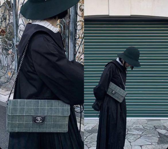 RARE! Chanel Denim Choco Flap Bag, Women's Fashion, Bags & Wallets ...