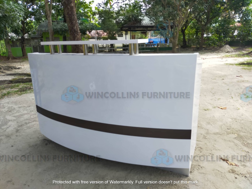 reception table customize curve shape - office furniture, Furniture ...