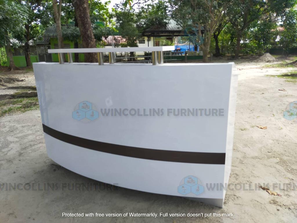 reception table customize curve shape - office furniture, Furniture ...