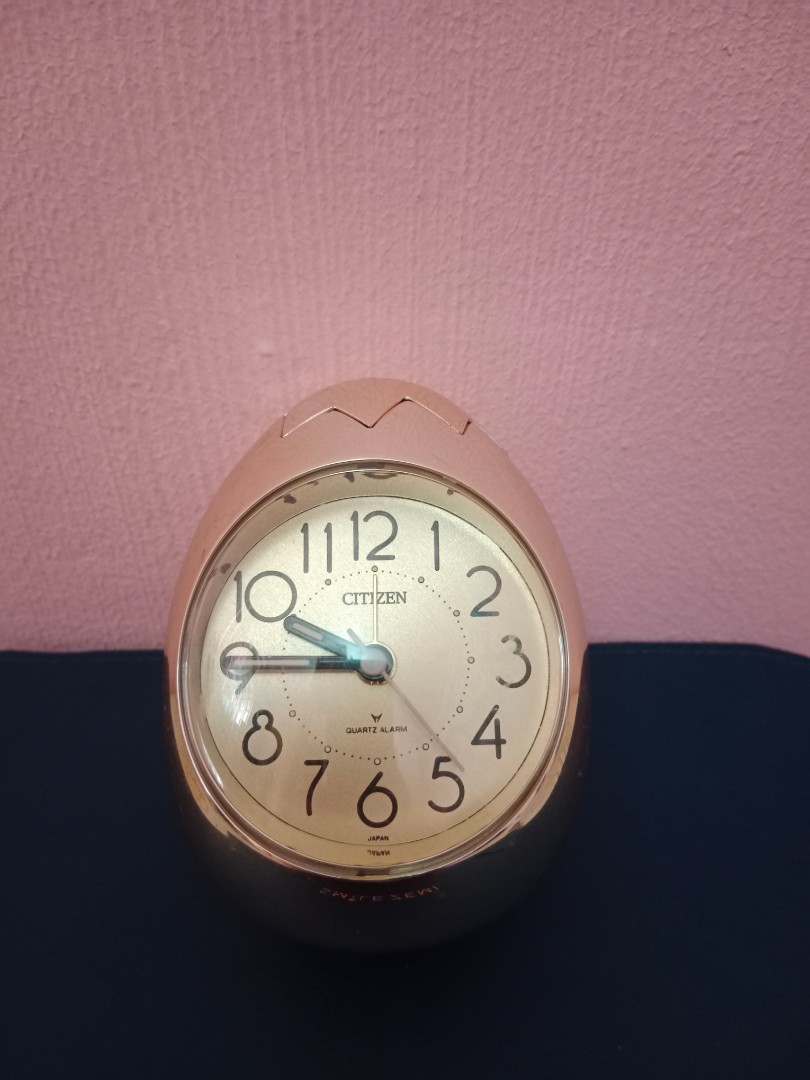 Citizen Cute Egg Shape Alarm Clock, Furniture & Home Living, Home Decor ...