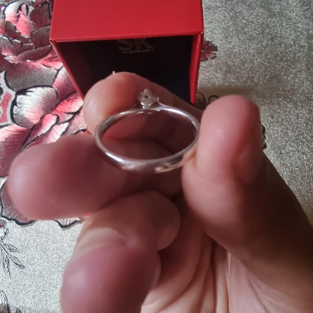 SK Diamond Silver Ring, Women's Fashion, Jewelry & Organisers, Rings on ...