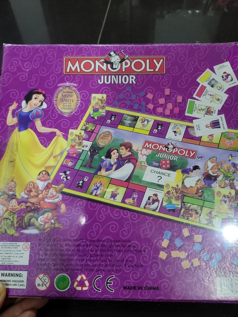 Snow White Monopoly Junior, Hobbies & Toys, Toys & Games on Carousell