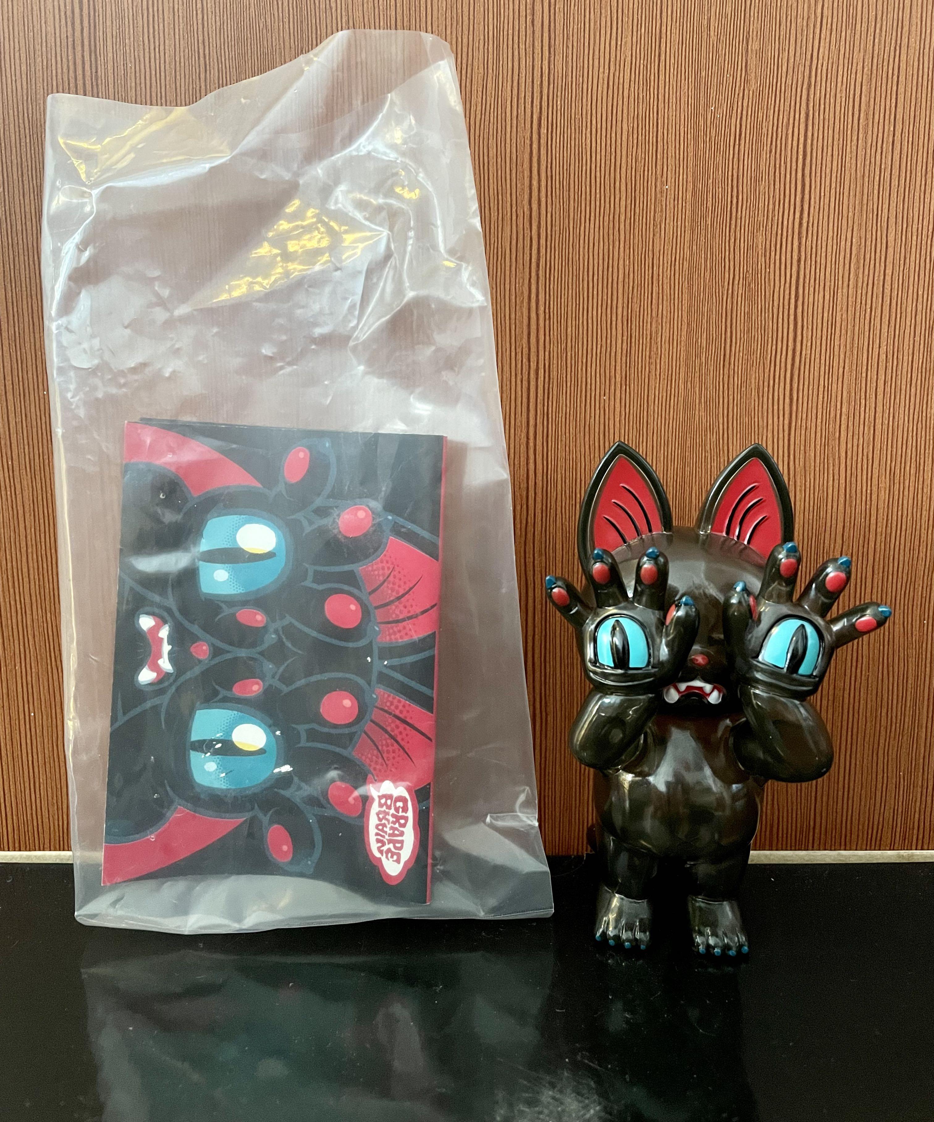 Sofubi grapebrain onigiri cat translucent black, Hobbies & Toys, Toys ...
