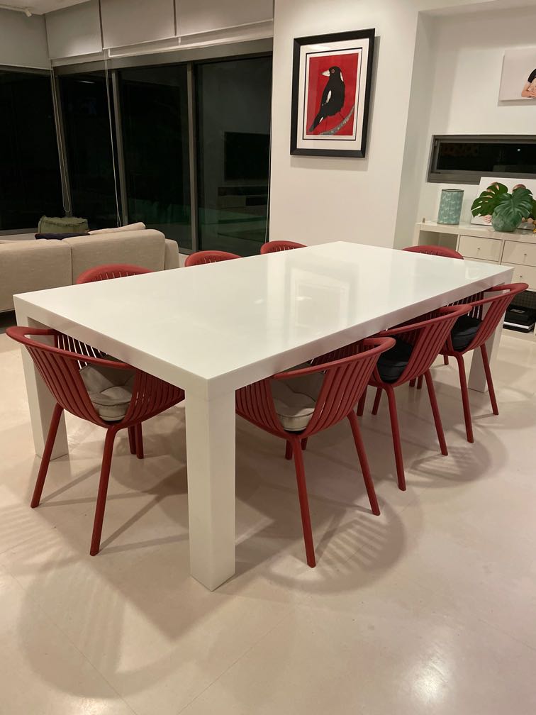 Solid Surface dining table & chairs, Furniture & Home Living, Furniture ...