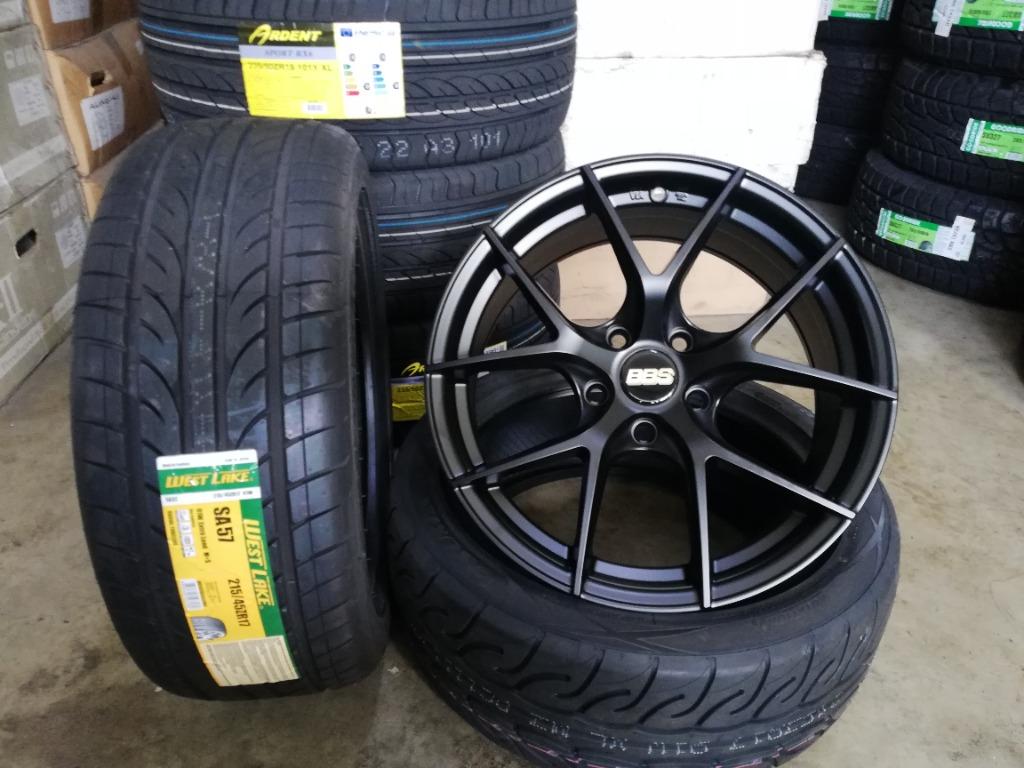 sport rim BBS F1R 17 inch siap tayar baru 215/45/17, Auto Accessories on Carousell