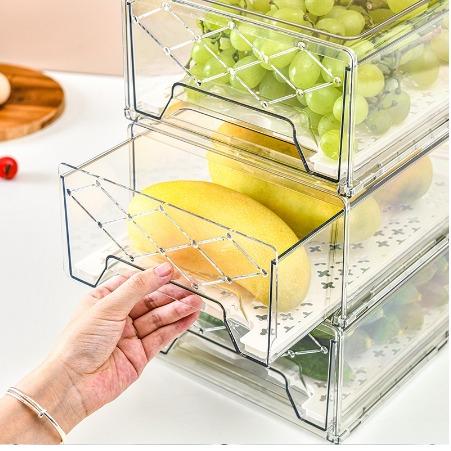 Stackable Fridge Organizer, Drawer Storage Box, Refrigerator Storage ...