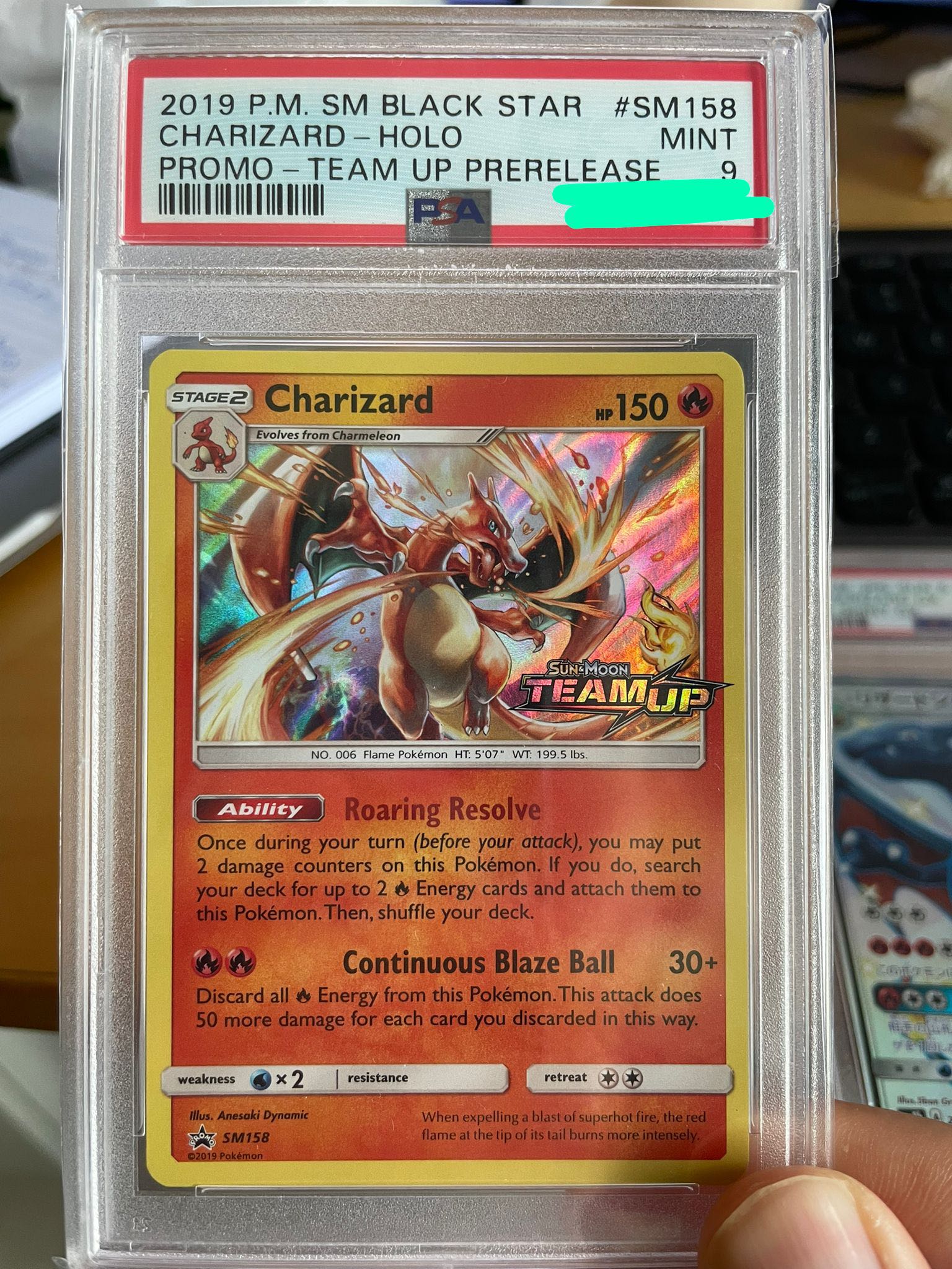 Team Up - Prerelease Charizard PSA 9, Hobbies & Toys, Toys & Games on ...