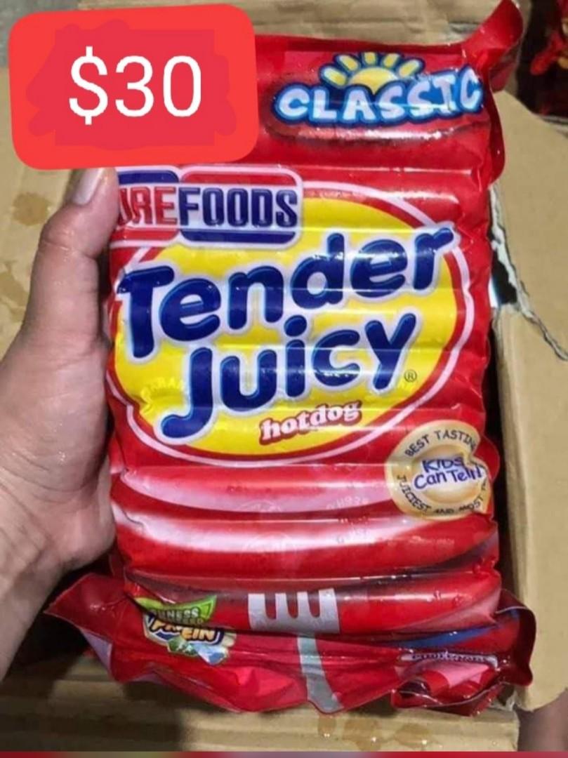 Tender Juicy TJ Hotdog, Food & Drinks, Packaged & Instant Food on Carousell