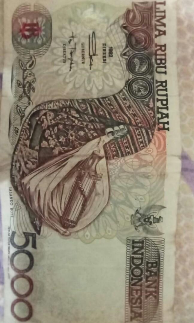 Uang 5000 rupiah jadul, Antik, Uang Lama di Carousell