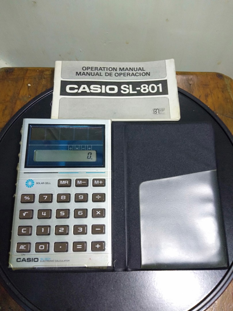 VINTAGE CASIO SL-801 SOLAR POCKET CALCULATOR FROM JAPAN, Hobbies & Toys ...