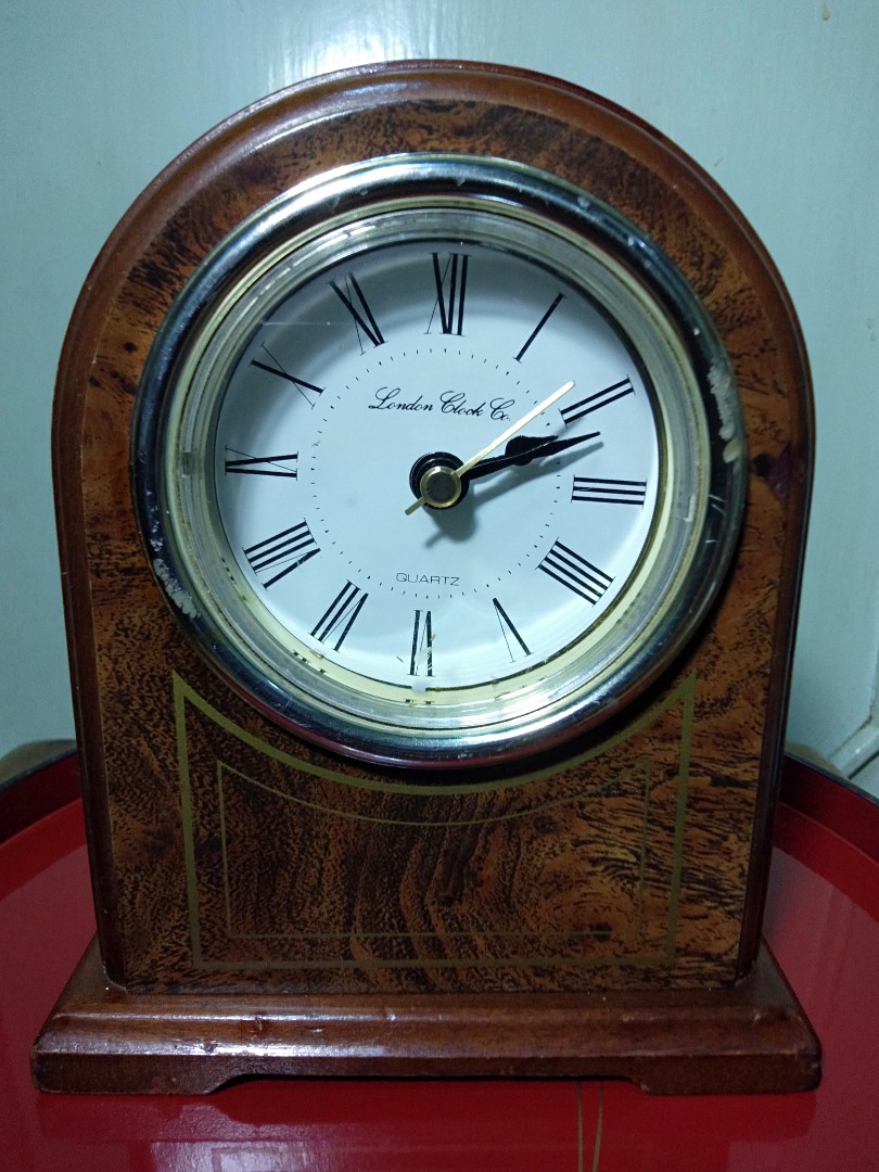 Vintage London Quartz / London Clock Co. Solid Wood Mantle Clock ...