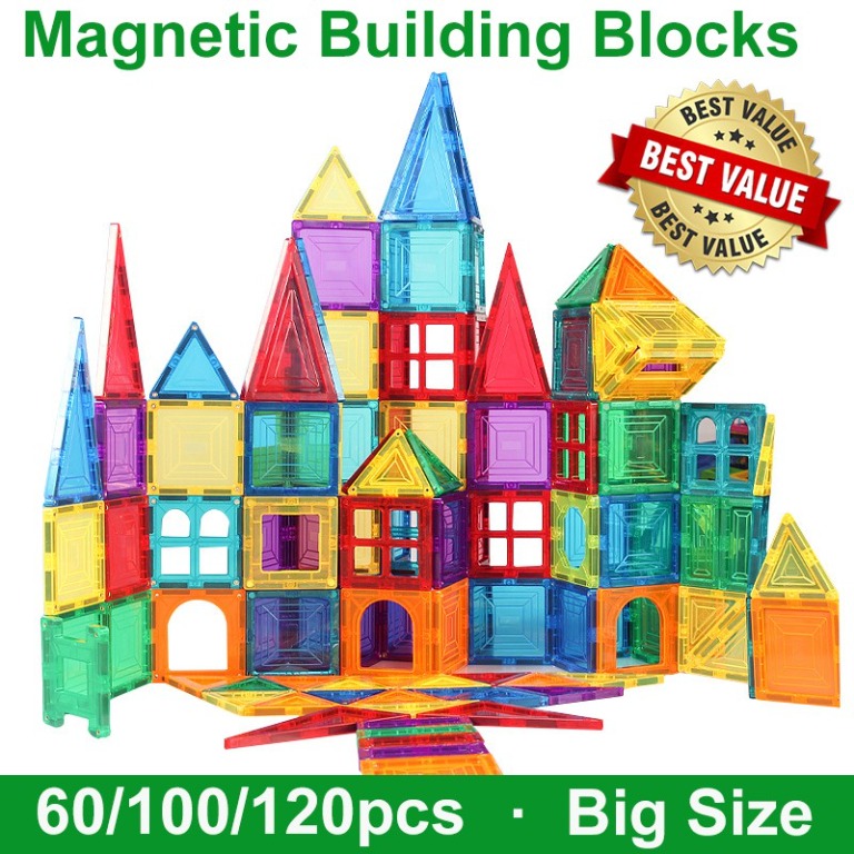 Window Magnetic Building Blocks Extra Powerful Strong Magnet Tiles Toy Set [ J332], Hobbies ...
