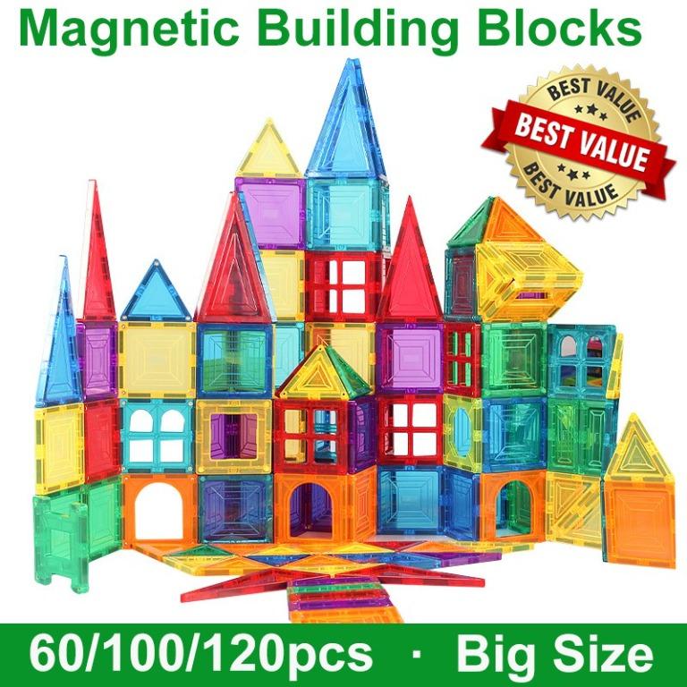 Window Magnetic Building Blocks Extra Powerful Strong Magnet Tiles Toy ...