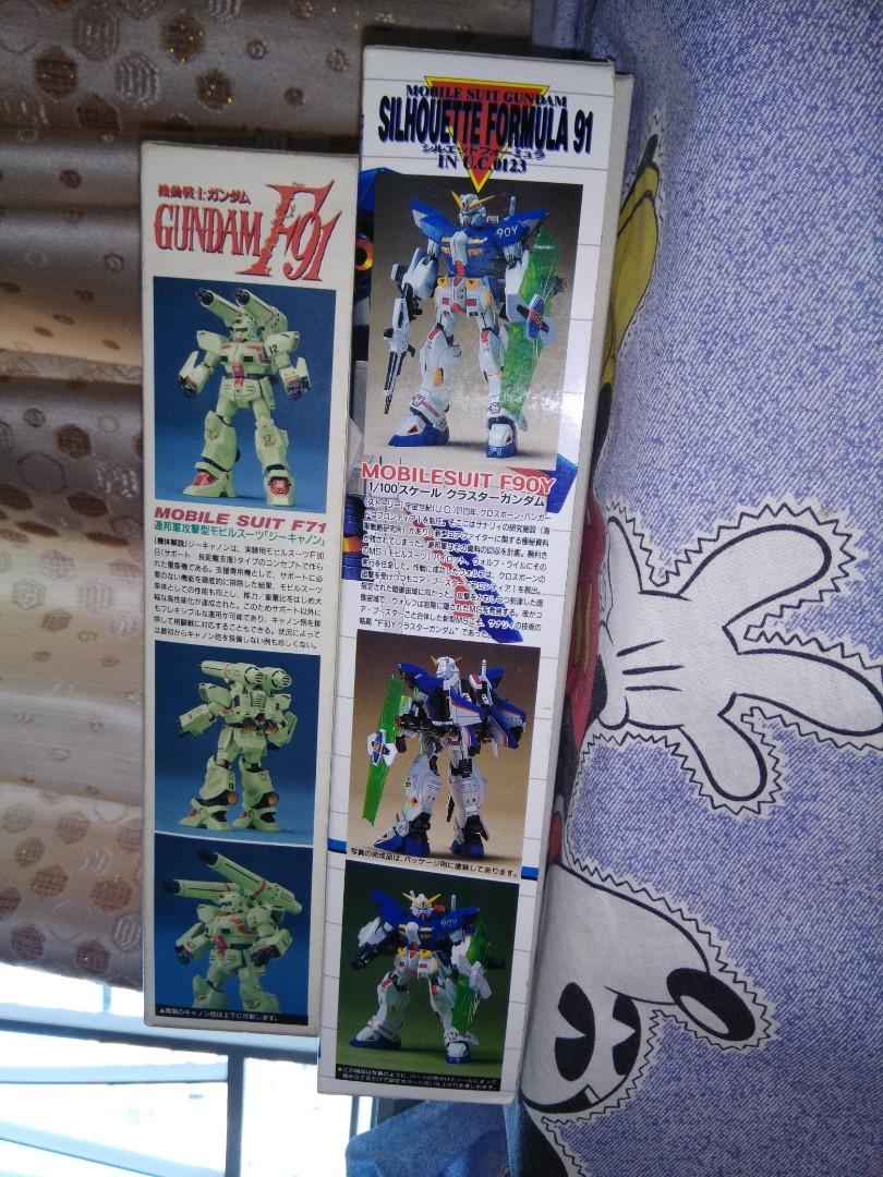 共2盒 絕版 高達 模型 1比100 Gundam F91 系列 Mobile Suit F71 雷射大砲 Silhouette ...